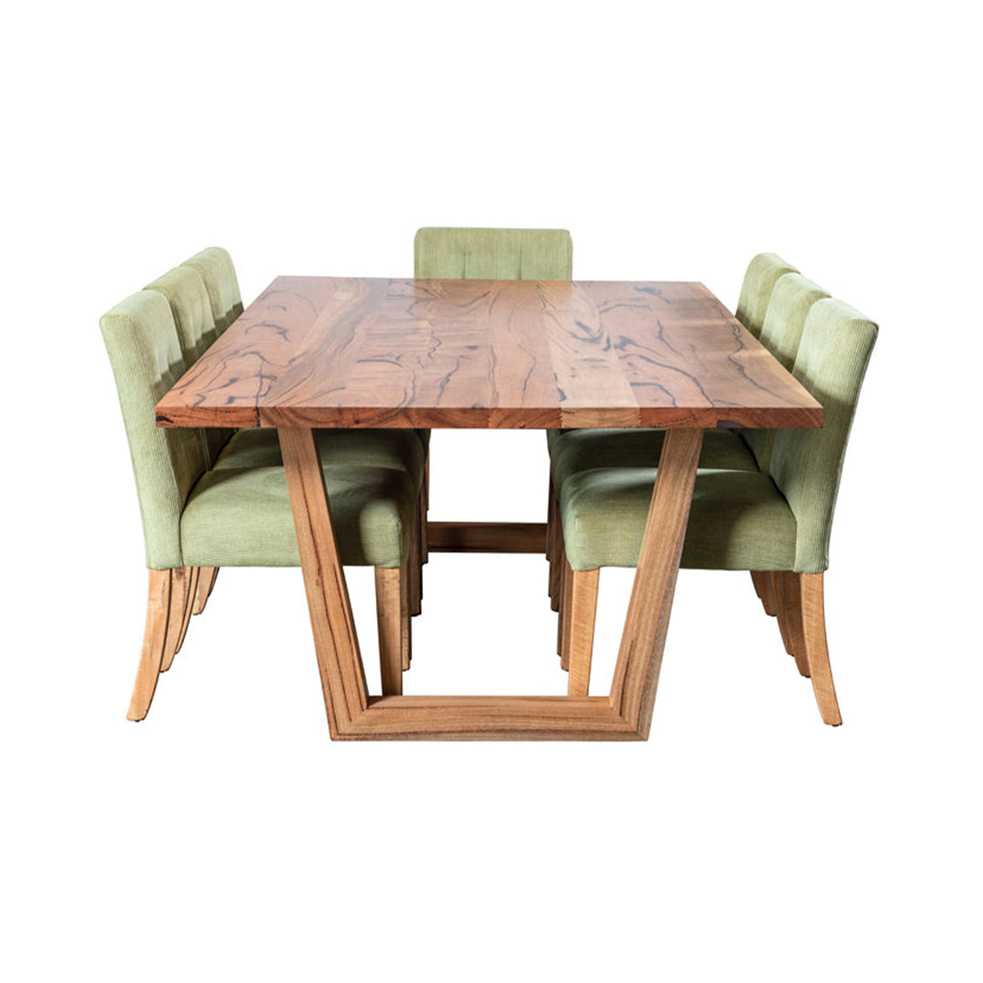 Vision Straight Edge Marri Timber Dining Table, U Timber Base – General ...