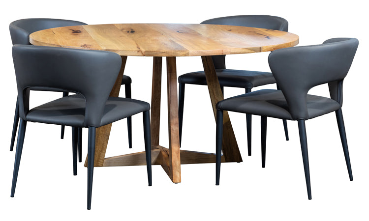 Gatwick Round Marri Timber Wooden Dining Table - Danish Inspired ...