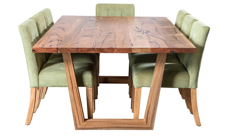 Vision Straight Edge Marri Timber Dining Table, U Timber Base – General ...